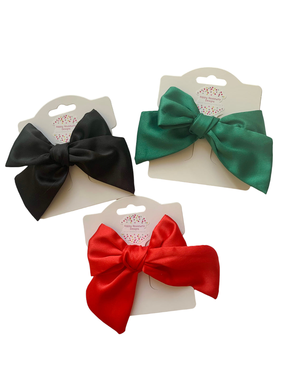 Holiday Satin Hair Bows